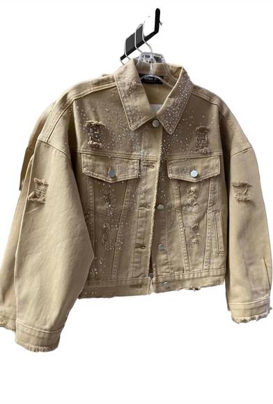 blue b | Jackets & Coats | New Blue B Sparkling Studded Distressed ...